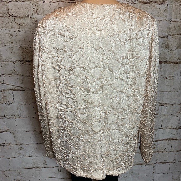 R&M | Sweaters | Vintage Crinkle Cardigan In Champagne | Poshmark